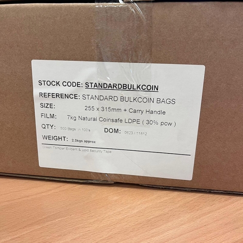 Tamper Evident Bulk Coin Bags - 10 x 12.4", 255mm x 315mm - Qty 10